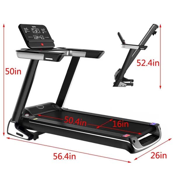 2.5HP Folding Treadmill Electric Running Machine Wide Tread Belt With ...