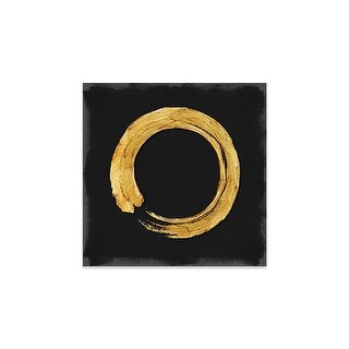 Gold Zen Circle On Black I Print On Acrylic Glass by Ellie Roberts ...