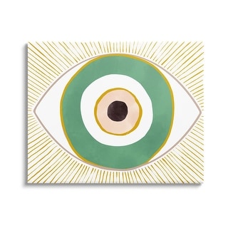 Stupell Green Modern Evil Eye Symbol Canvas Wall Art by Ziwei Li - Bed ...