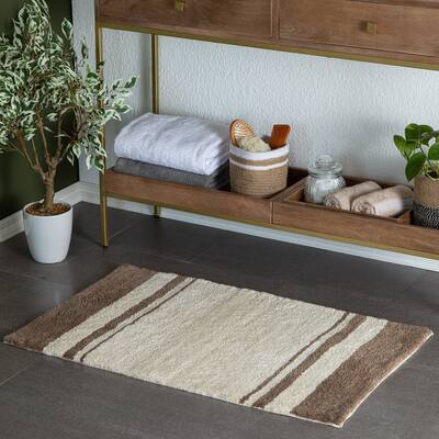 Downton Stripe Cotton Bath Mat - Overstock - 33758440