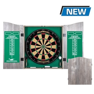 Kingsbridge Dartboard and Cabinet Set, Official 18 in Dartboard and 6 ...
