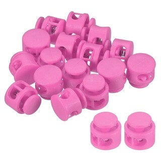 16Pcs 0.6" Dia Cord Locks Double Hole Cord Fastener Rose Red - Rose Red ...