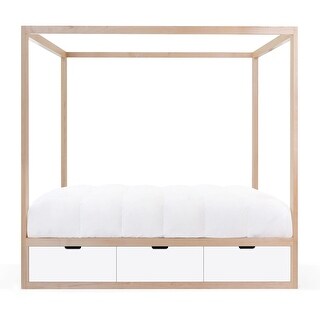 Cubo Zen Full Bed Maple with Drawers, - Bed Bath & Beyond - 37362119