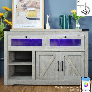 Modern wooden sideboard, kitchen buffet with adjustable laminate and ...