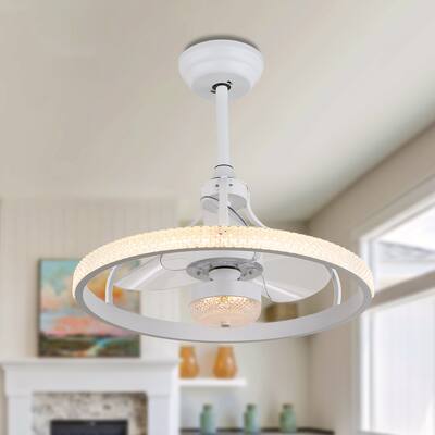 Bella Depot Modern Reversible Ceiling Fan with Crystal Light Kit and ...