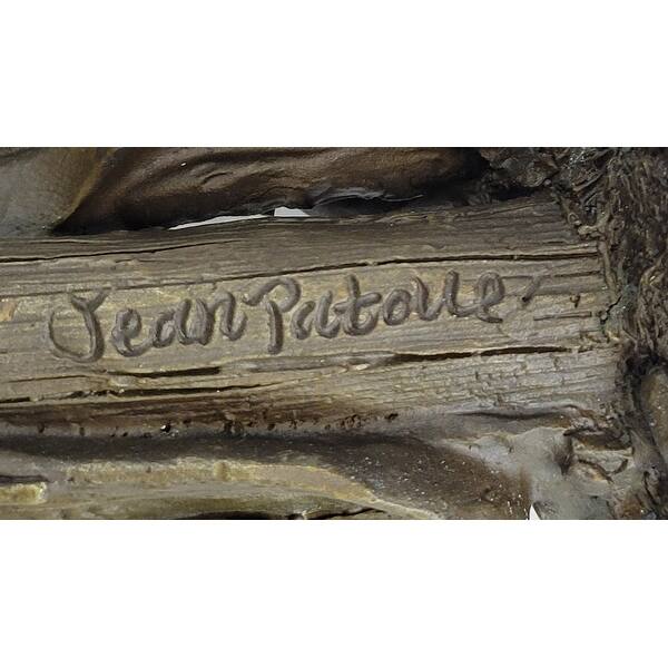 Signed Original Patoue French Artist Cowboy With Rope Bronze Statue ...