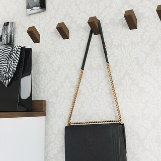 Emark Luna Rectangular Wood Wall Hook - Set of 5 - Bed Bath & Beyond ...