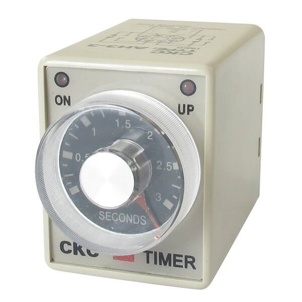 Unique Bargains 380V AC 3sec 0-3 s DPDT 8 Pin 8P Terminals Delay Timer ...