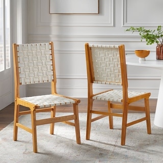Lifestorey Brady Solid Wood Woven Dining Chair (Set of 2) - Bed Bath ...