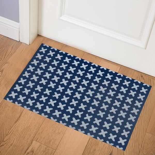 HITCH NAVY Indoor Door Mat By Kavka Designs - Bed Bath & Beyond - 31888697