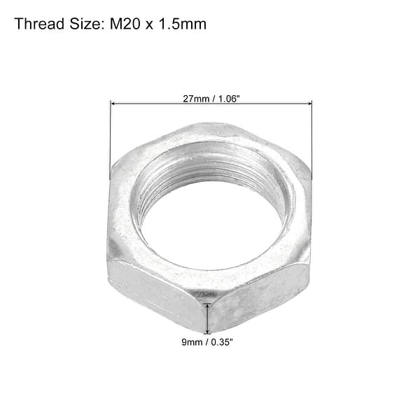 10pcs M20x1.5 Steel Hex Nuts Hardware Nuts Screw Bolt Fasteners 9mm ...