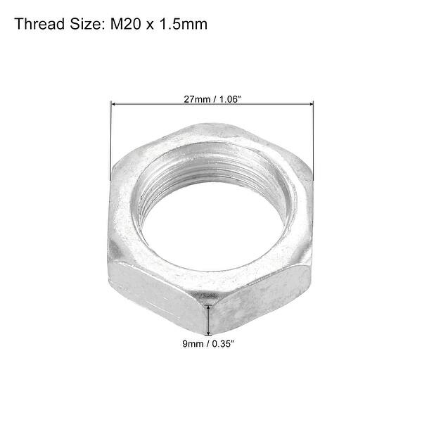 20pcs M20x1.5 Steel Hex Nuts Hardware Nuts Screw Bolt Fasteners 9mm ...