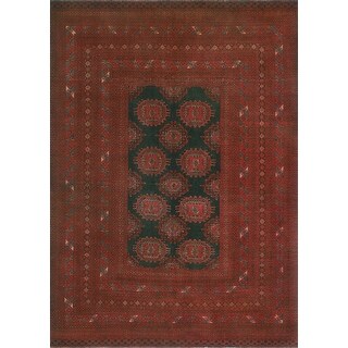 Noori Rug Fine Vintage Distressed Ken Red/Charcoal Rug - 6'4" x 9'0 ...