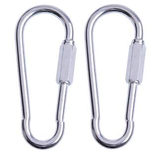 Image 1Pair Quick Link Screw Snap Hook Lock Clip Carabiner for Swing ...