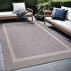 Beverly Rug Modern Bordered Indoor Outdoor Rug, Outside Carpet for ...