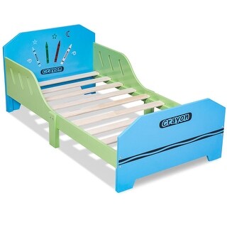 Crayon Themed Wood Kids Bed with Bed Rails - Bed Bath & Beyond - 28792878