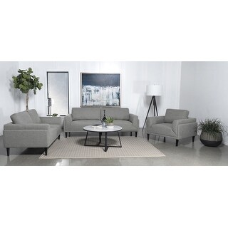 Andrena 3-piece Upholstered Track Arms Sofa Set - Bed Bath & Beyond ...