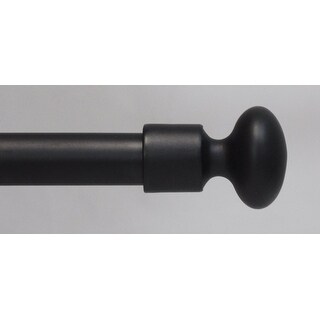 Adjustable Oval Finial Curtain Drapery Rod Set 5/8-inch - Bed Bath ...