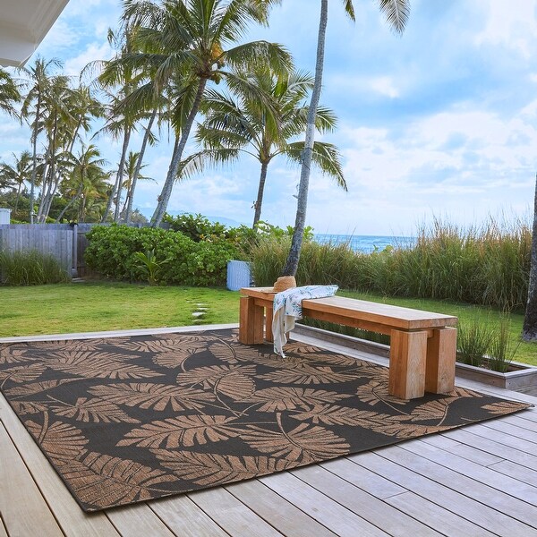 Dream Decor Rugs Miami Sundial Teal Green Indoor Outdoor Area Rug - On ...