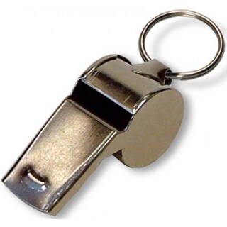Hy-Ko KB351-BKT Police Whistle with 1/2" Split Key Ring, 2" x 7/8", 30 ...
