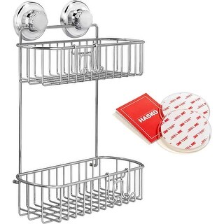 Shower Caddy with Suction Cup - 304 Stainless Steel 2Tier Basket for ...