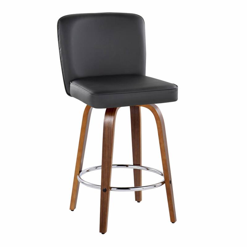 Porch & Den Holden 26" Fixed-Height Upholstered Counter Stool with Bent ...