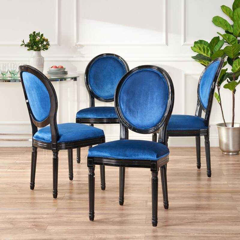 Phinnaeus Contemporary Velvet Dining Chairs (Set of 4) by Christopher ...