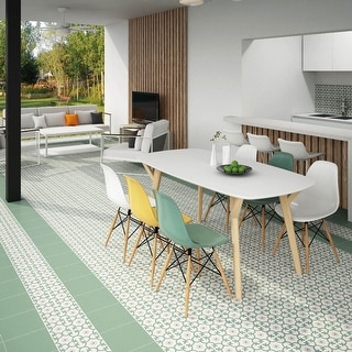 Merola Tile Monteca Green 9-3/4" x 9-3/4" Porcelain Floor and Wall Tile ...
