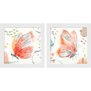 Dina June 'Winged Whisper B' Framed Art, Set of 2 - Bed Bath & Beyond ...