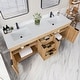 Palos Bath Vanity with Grain Composite Stone Top without Mirror - Bed ...