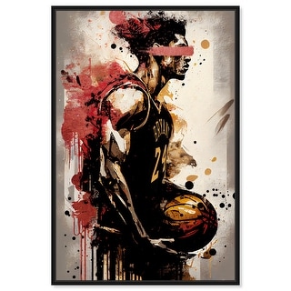 Basketball Player Inspirational Sport Poster Canvas Wall Art by ...