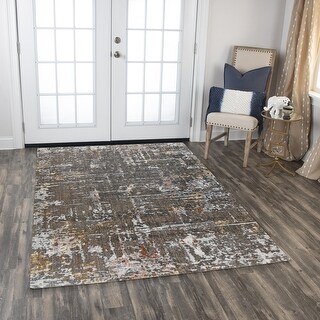 Alora Decor Jade Transitional Multi Recycled Polyester Area Rug - Bed ...
