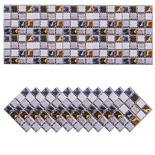 20Pcs Mosaic Tile Stickers, 10 x 10cm Square Wallpaper Self-Adhesive ...