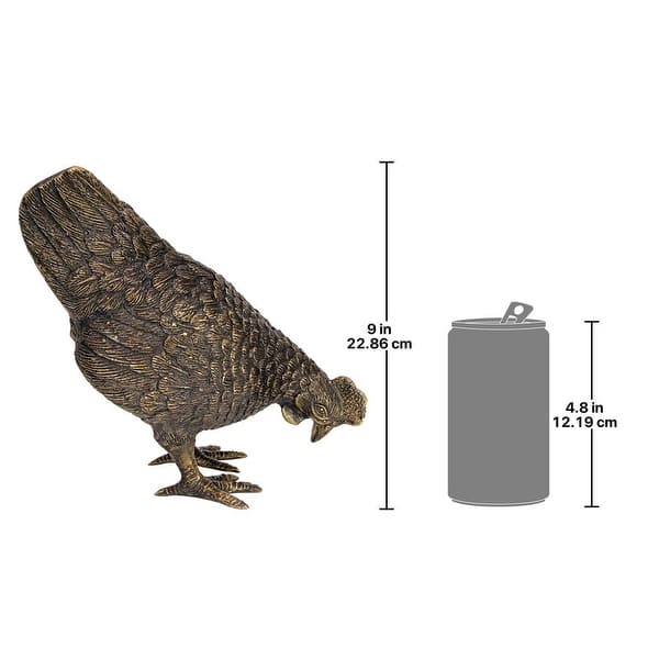 Design Toscano Barnyard Hen Solid Cast Bronze Garden Statue - Multi ...