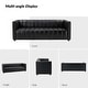 HULALA HOME Olinto Modern 83''W Genuine Leather Tufted Couch Sofa with ...