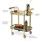 Viski kitchen and bar cart with wheels and mirror shelves, bartending ...