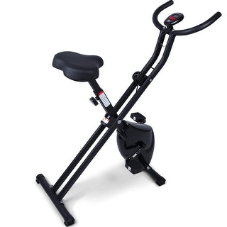 Foldable Exercise Bike Foldable Magnetic Upright Bike with 8 Resistance ...