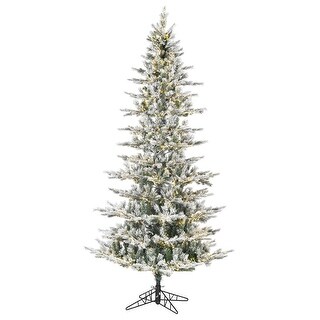 Vickerman 9' x 51" Flocked Slim Kiana Artificial Christmas Tree, 3mm ...