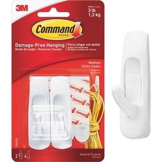 3M Command Med Utility Hook 17001ES-2PK Unit: EACH - Bed Bath & Beyond - 17562563