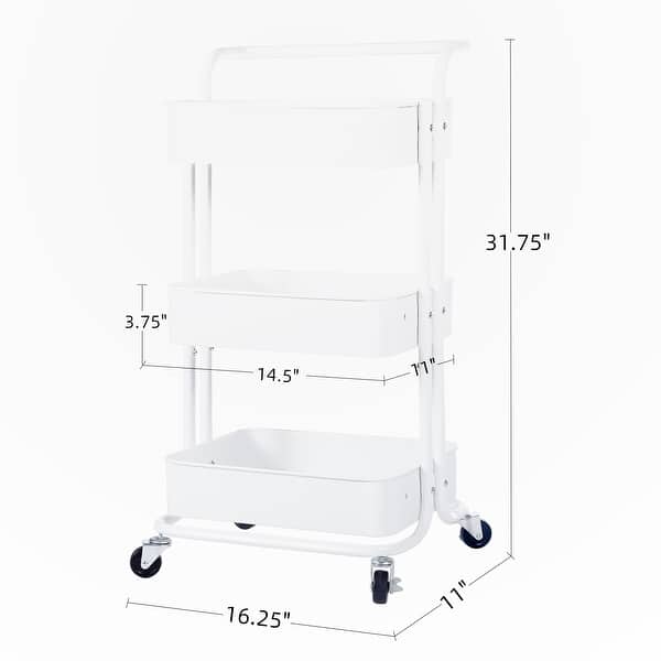 3-Tier Rolling Storage Cart - Bed Bath & Beyond - 37427579