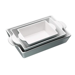 Ceramic Bakeware Set, Rectangular Baking Dishes, For Casseroles ...