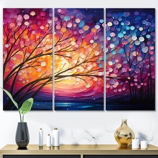 Designart "Hardedge Art Sublime Tree Symmetry III" Modern Canvas Art ...