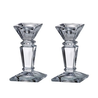 Majestic Gifts Inc European Glass Candlesticks -8" Height - Set/2 - 8 ...