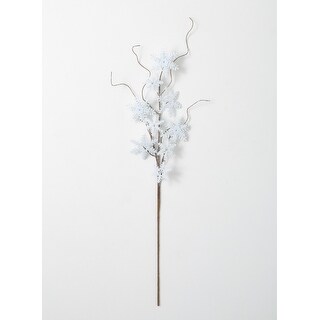 Sullivans Snowflake Artificial Stem 36"H White - 7"L x 3"W x 36"H - Bed ...