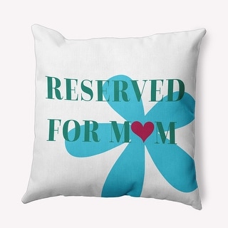 Reserved for Mom with Hearts Mother's Day Polyester Indoor Pillow - Bed ...