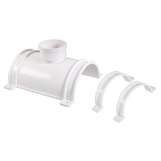 PVC Water Pipe 3-Way Saddle Tee Kit Fitting 110x50mm ID Tube Junction ...