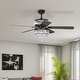 Moasis 52" Chandelier Crystal Ceiling Fan Light with Remote Control ...