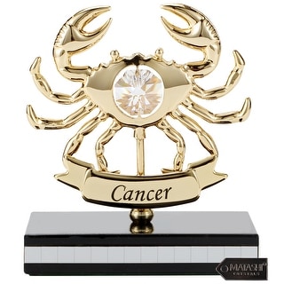 Matashi 24K Gold Plated Zodiac Astrological Sign Cancer Figurine - Bed ...