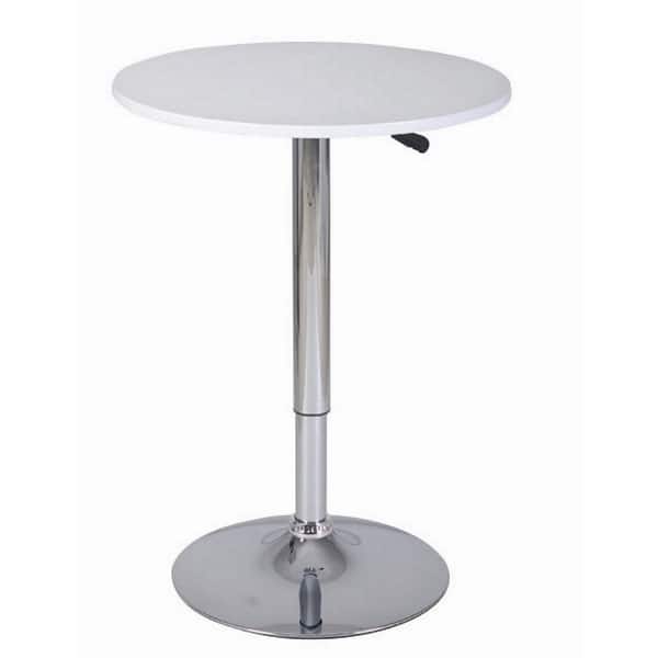 34-44 Inch Classic Bar Table, Adjustable Height Stainless Steel Base ...