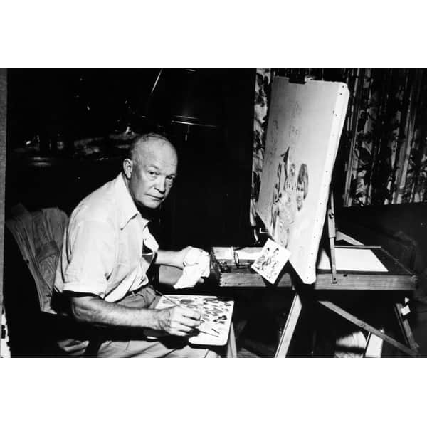Dwight D Eisenhower Painting At GettyS Home 1949 History - Bed Bath ...
